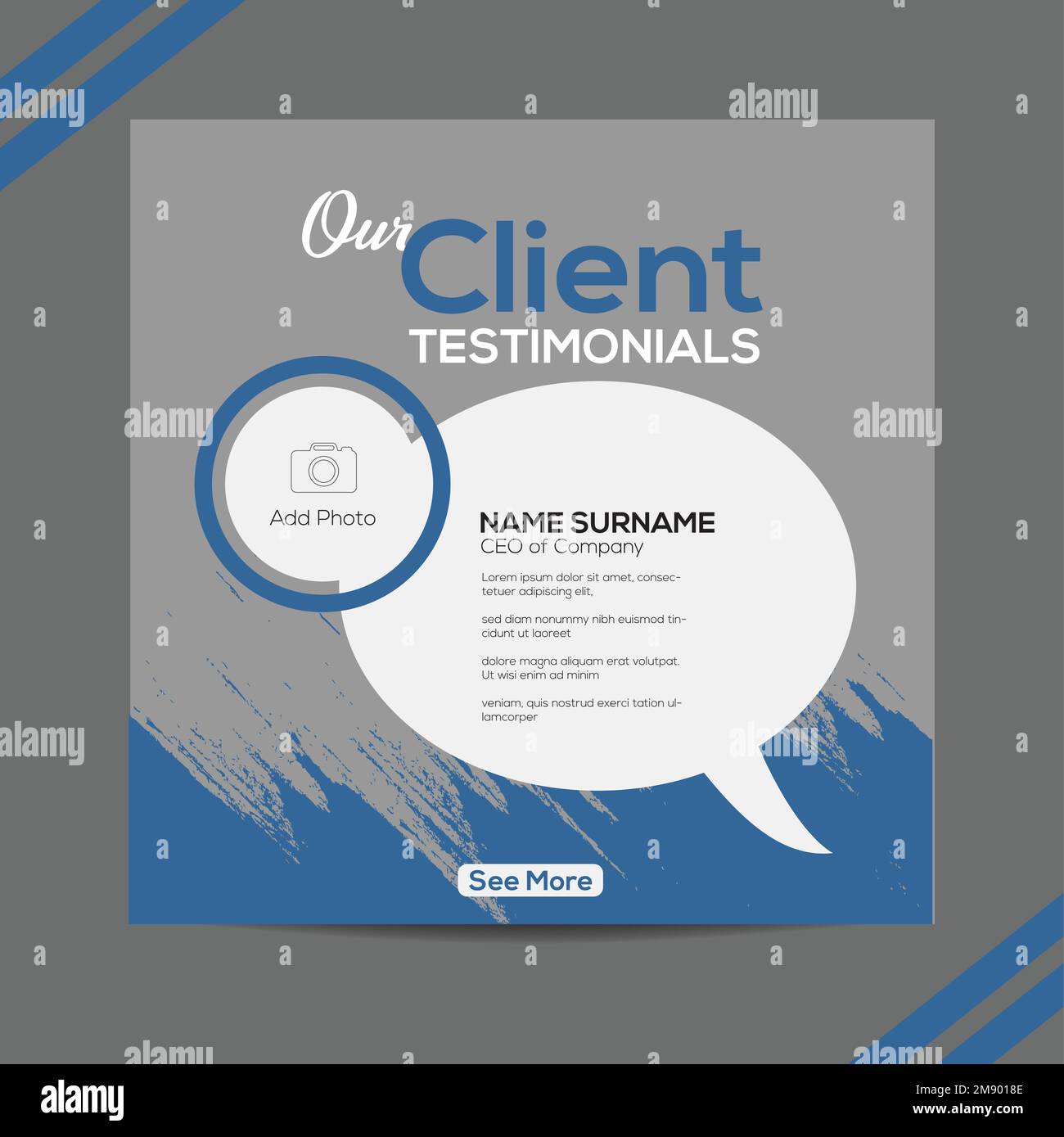 Customer feedback testimonial social media post web banner template ...