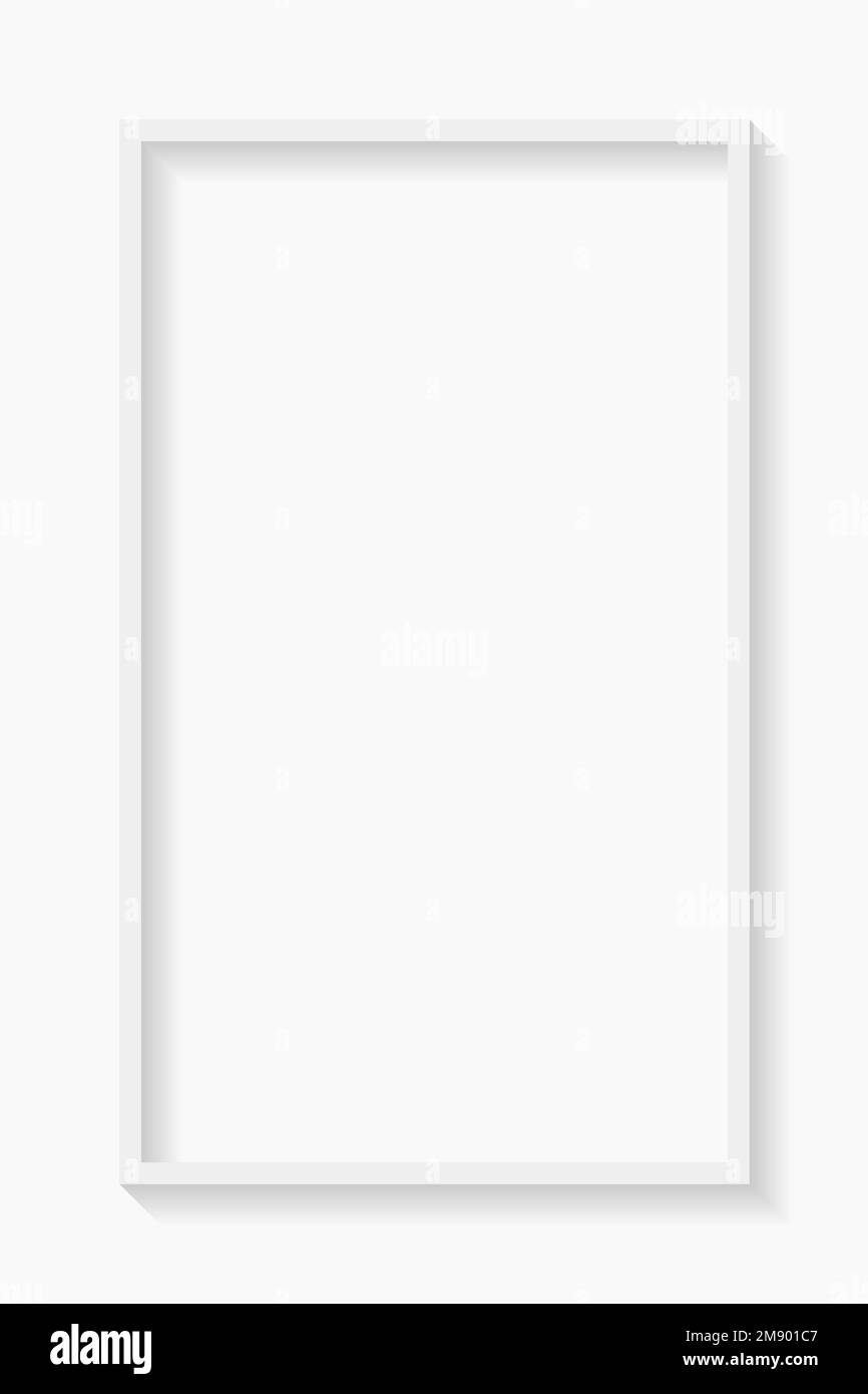 Rectangle white frame background template vector Stock Vector Image ...
