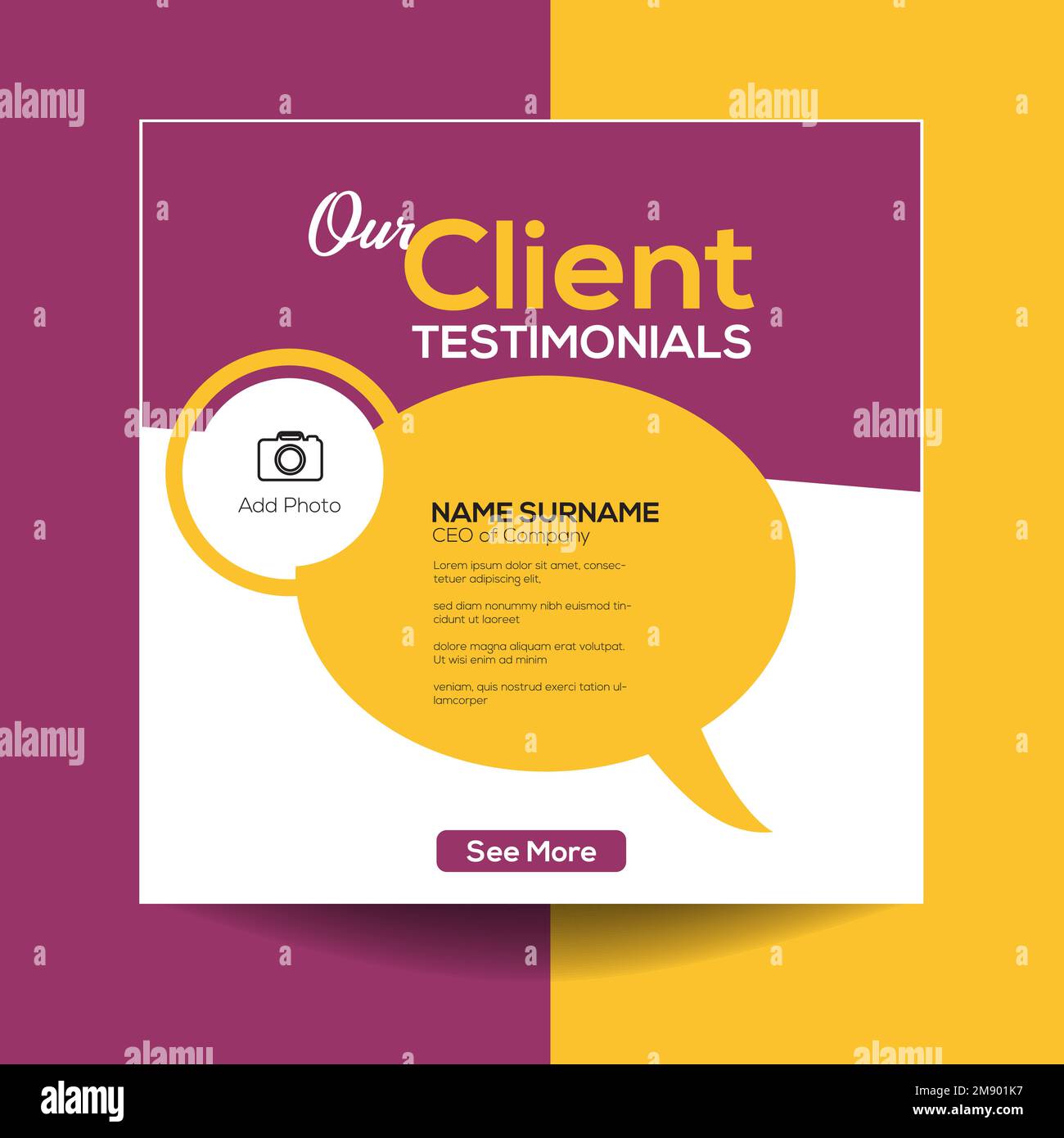 Customer feedback testimonial social media post web banner template ...