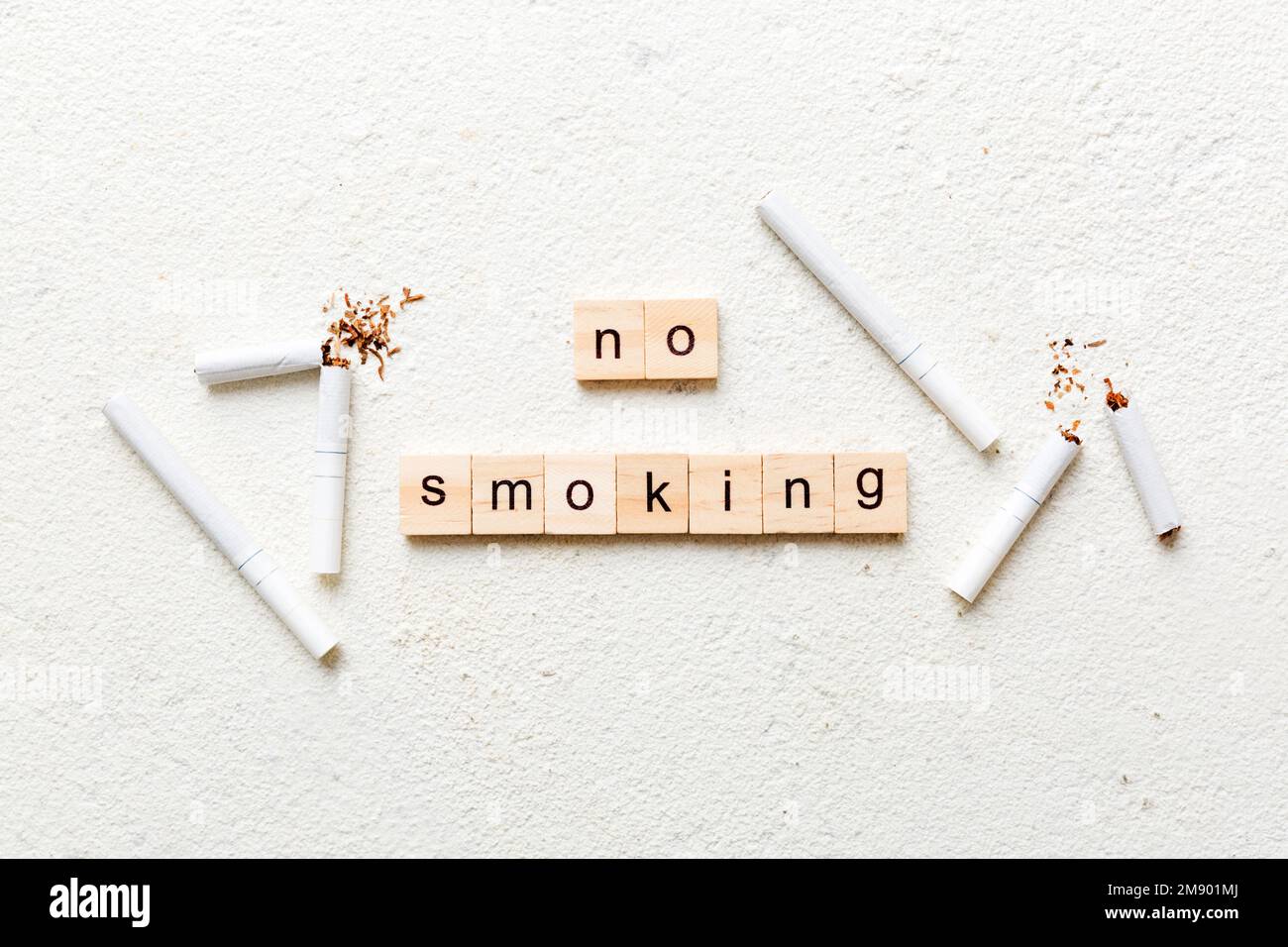 Cigarette And Wooden Blocks, Broken cigarette on table background, No ...