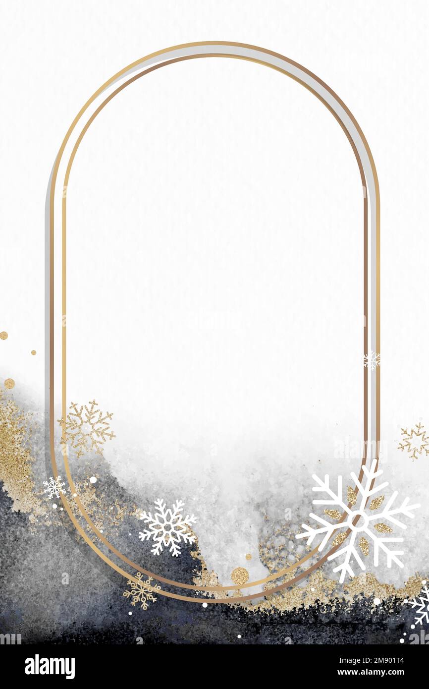 Oval Christmas frame design vector Stock Vector Image & Art - Alamy