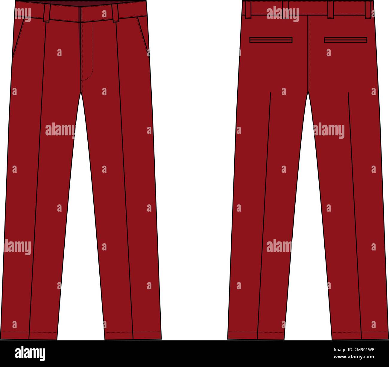 Suit pants vector template illustration | red Stock Vector Image & Art ...