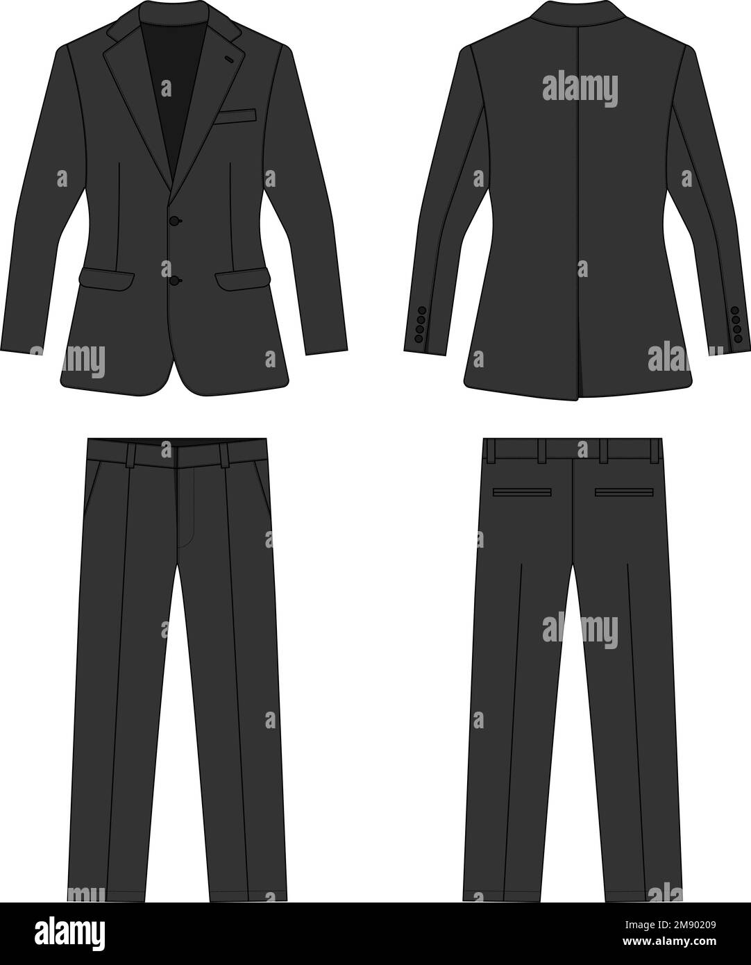 Mens Suits Stock Vector Images Alamy
