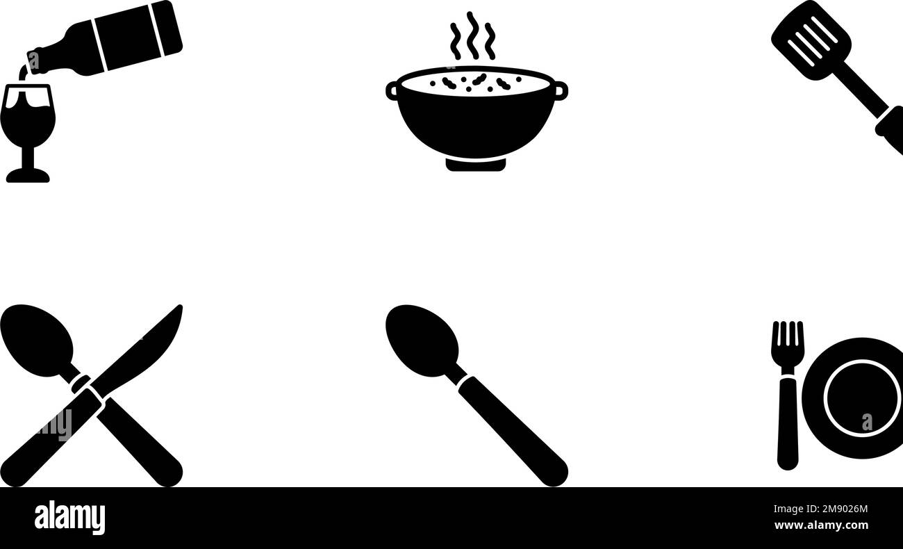 Foods Glyph Black Icons design set Stock Vector Image & Art - Alamy