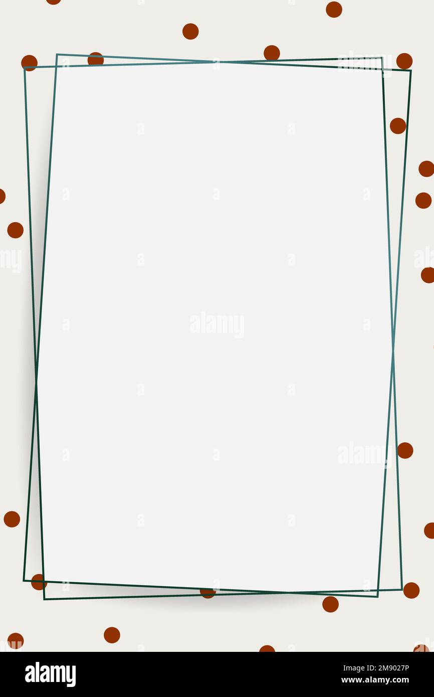 Green frame on red dots patterned background vector Stock Vector Image ...