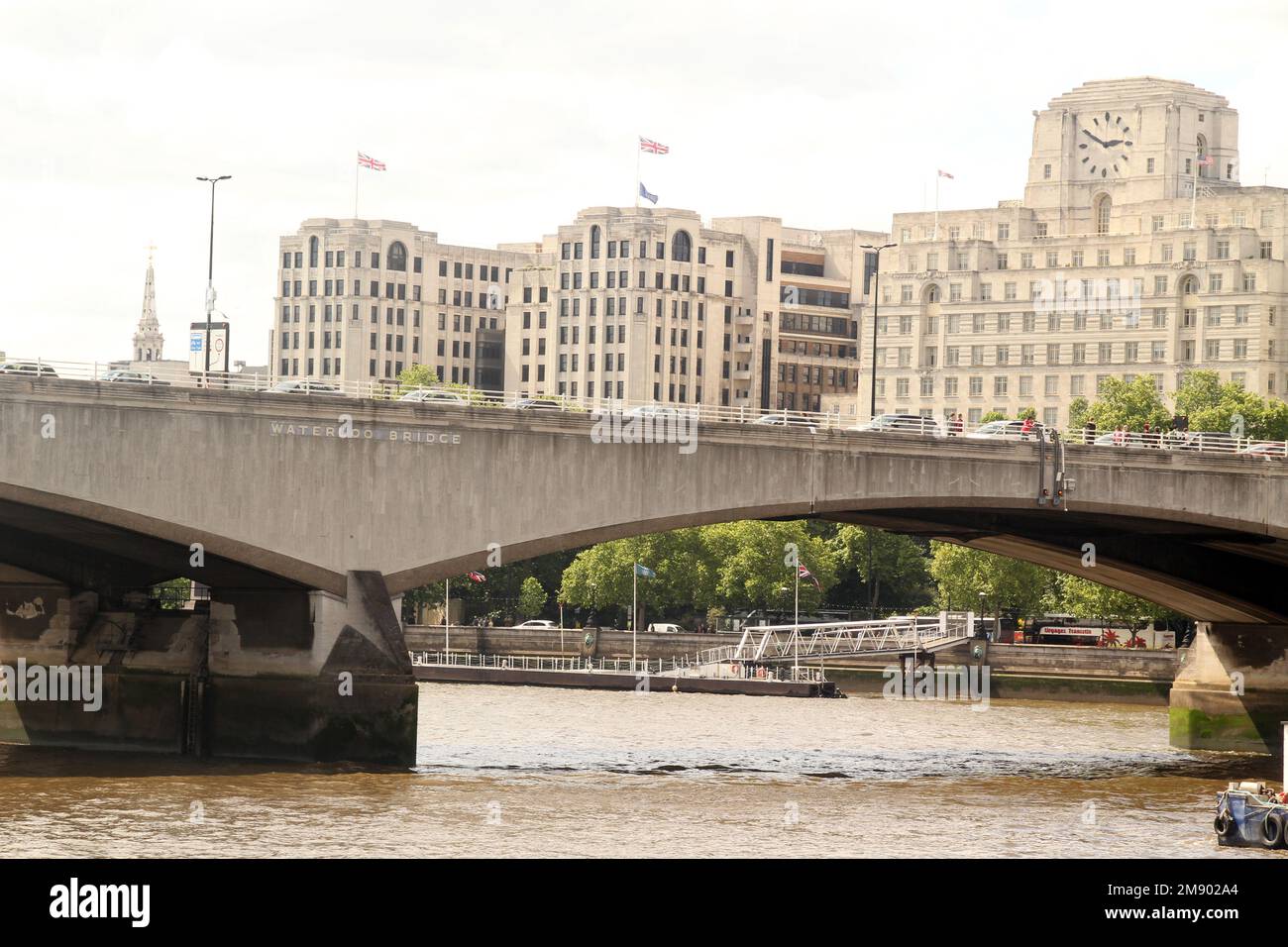 The Waterloo Bridge over the Thames river in Downtown of London, UK ...