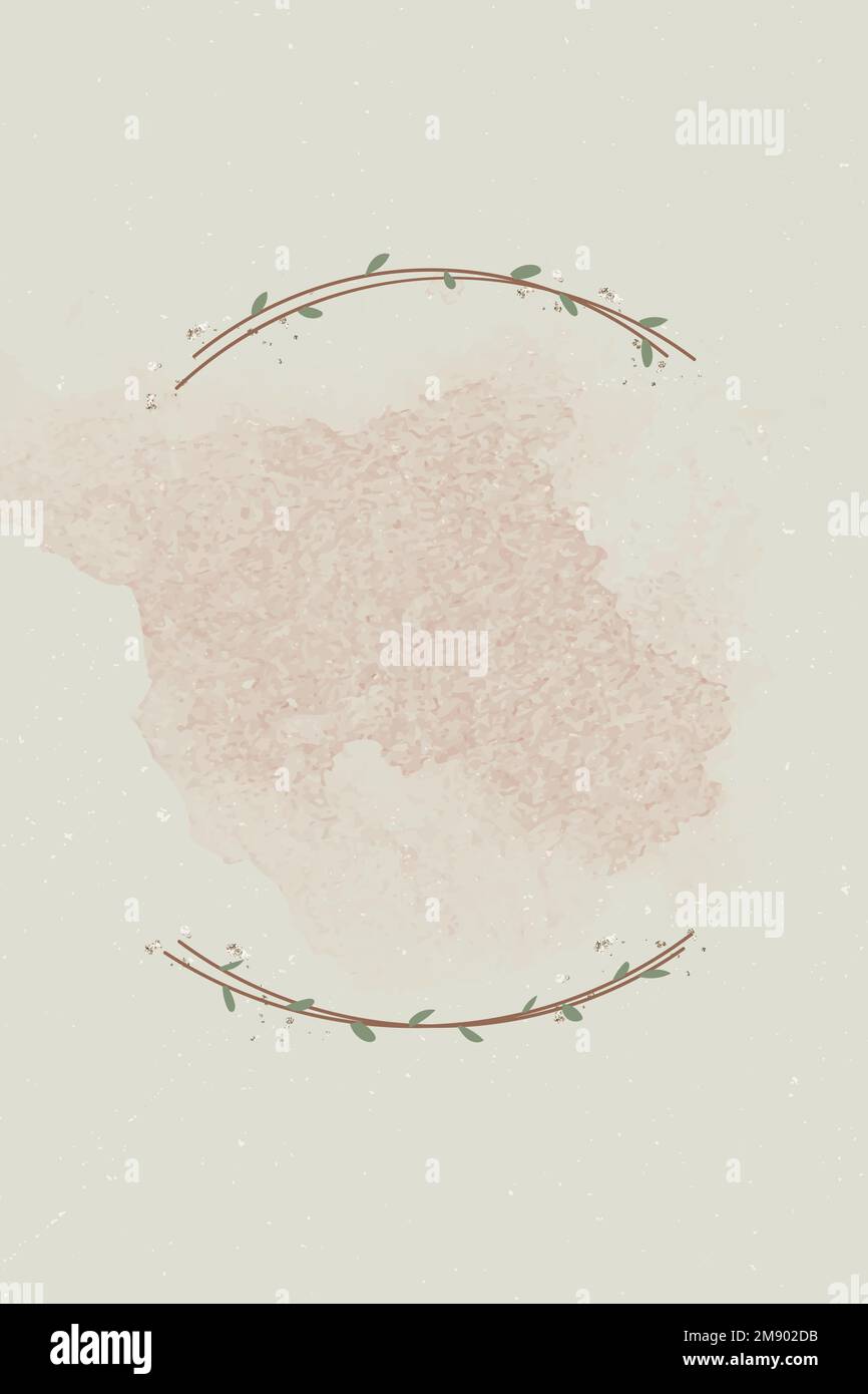 Leafy border on beige background vector Stock Vector Image & Art - Alamy