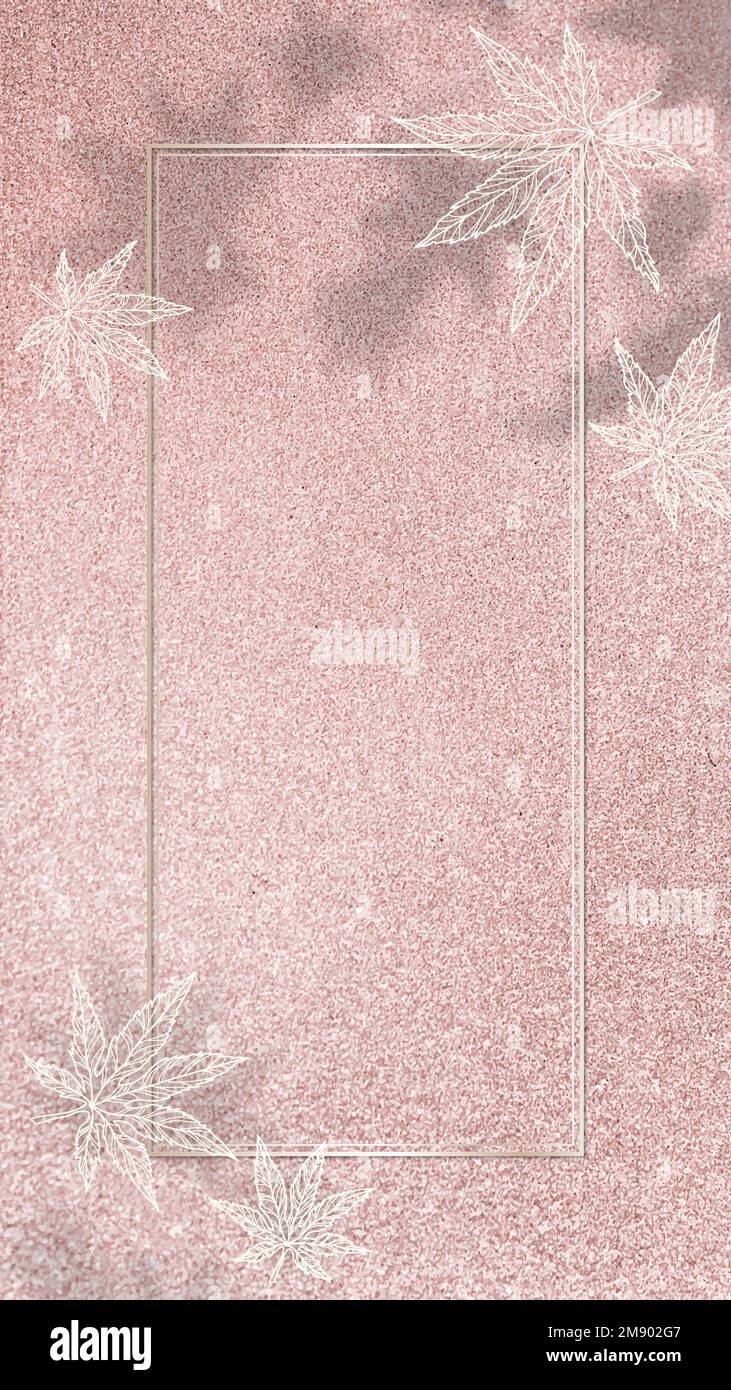 Gold frame with maple leaf pattern vector Stock Vector Image & Art - Alamy