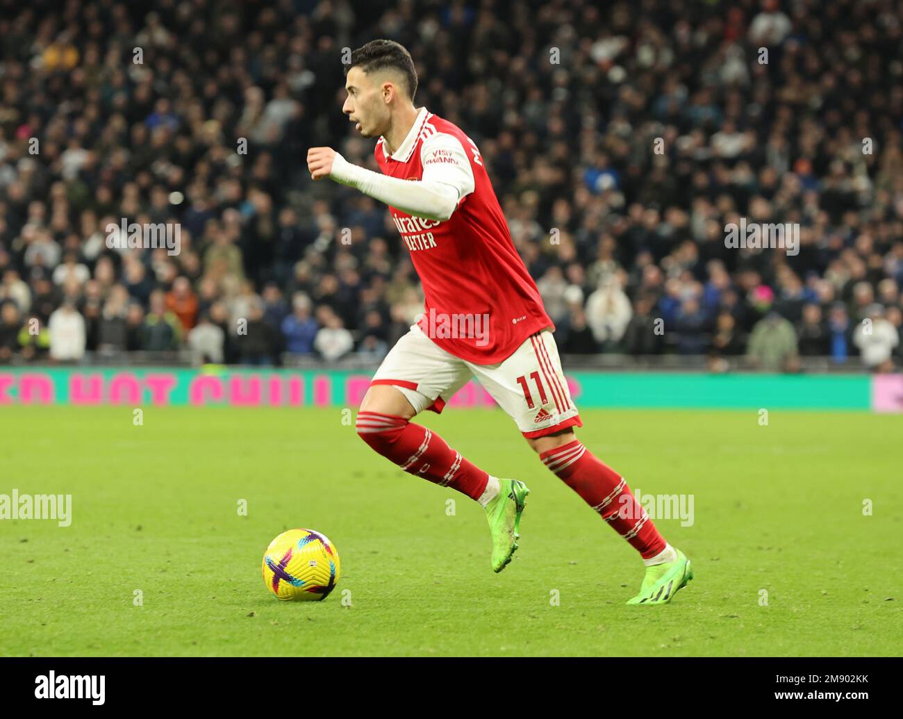 Gabriel Martinelli of Arsenal in action during the English Premier ...