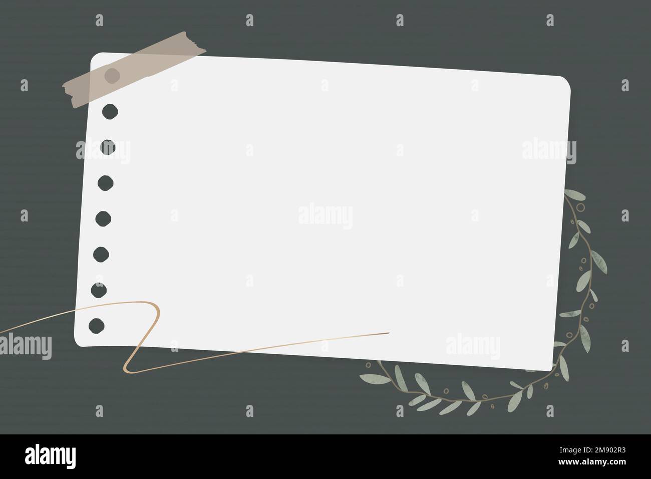 Floral note paper template vector Stock Vector Image & Art - Alamy