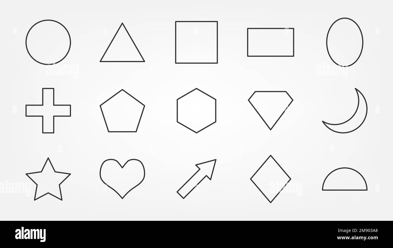 Stroke geometric shapes set Stock Vector Image & Art - Alamy Stroke geometric shapes set Stock Vector Image & Art - Alamy