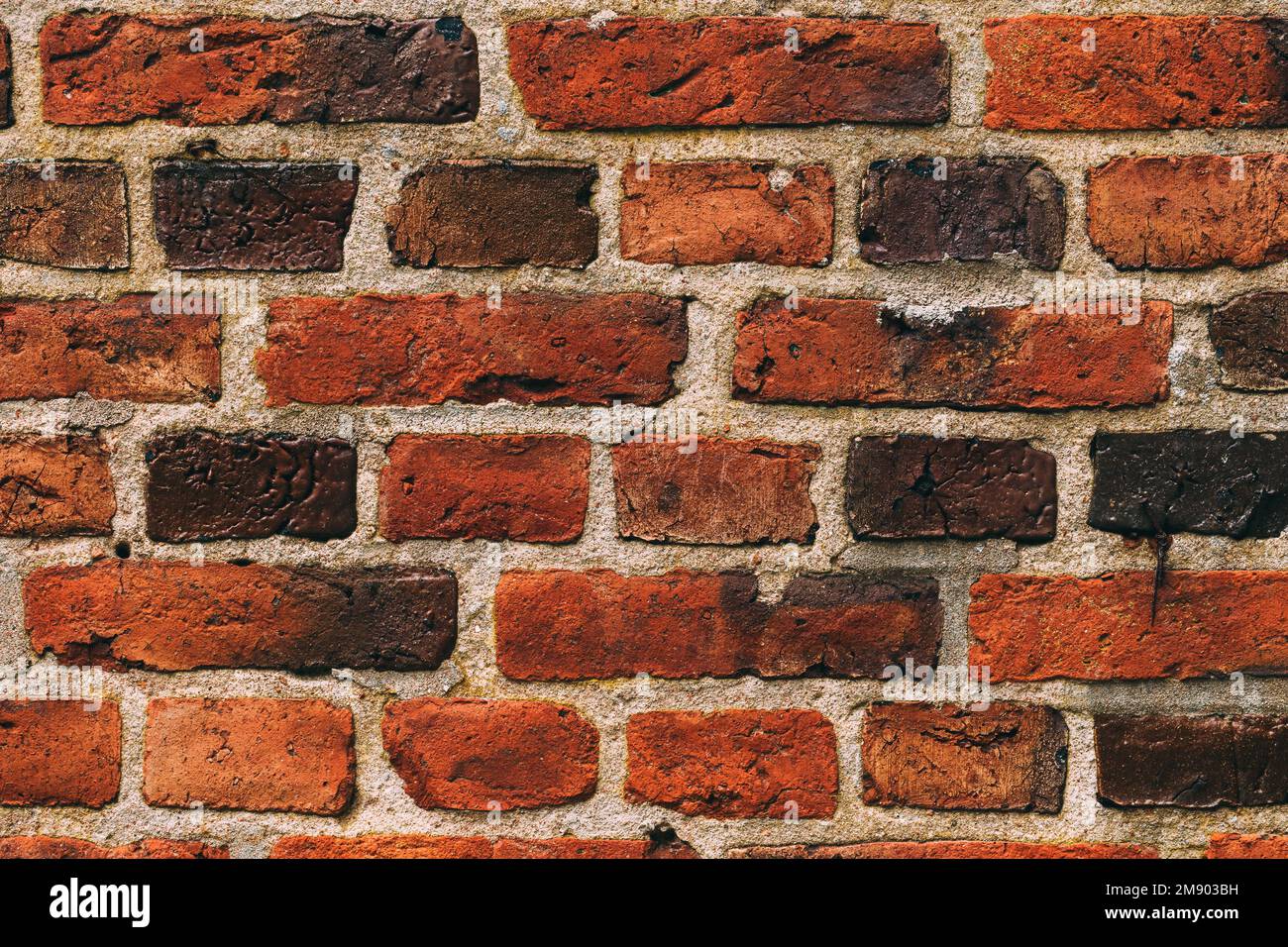 Vitrified rustic brick wall tile pattern as background. Scandinavian ...