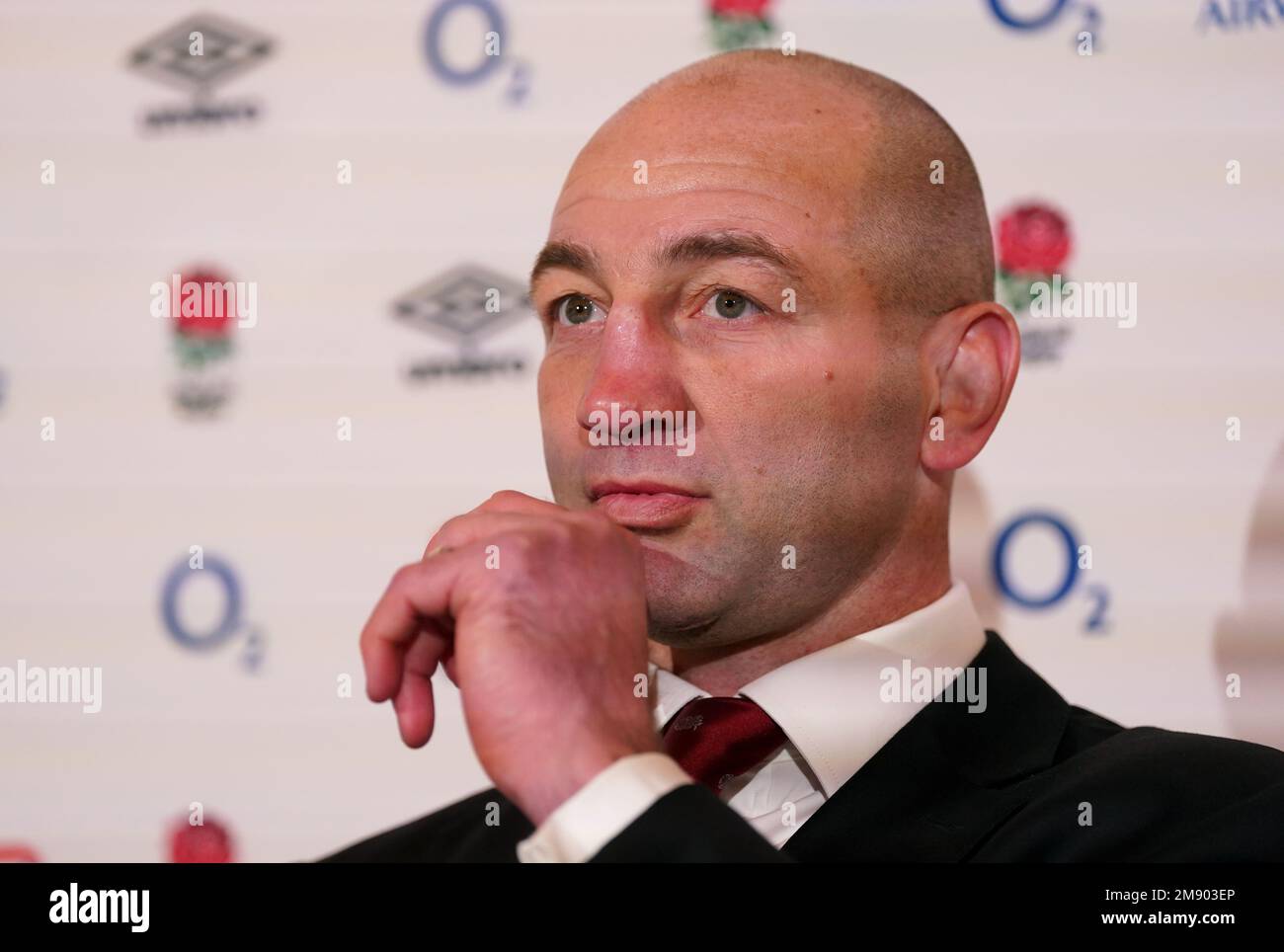 England head coach Steve Borthwick during the squad announcement ahead of the 2023 Guinness Six ...