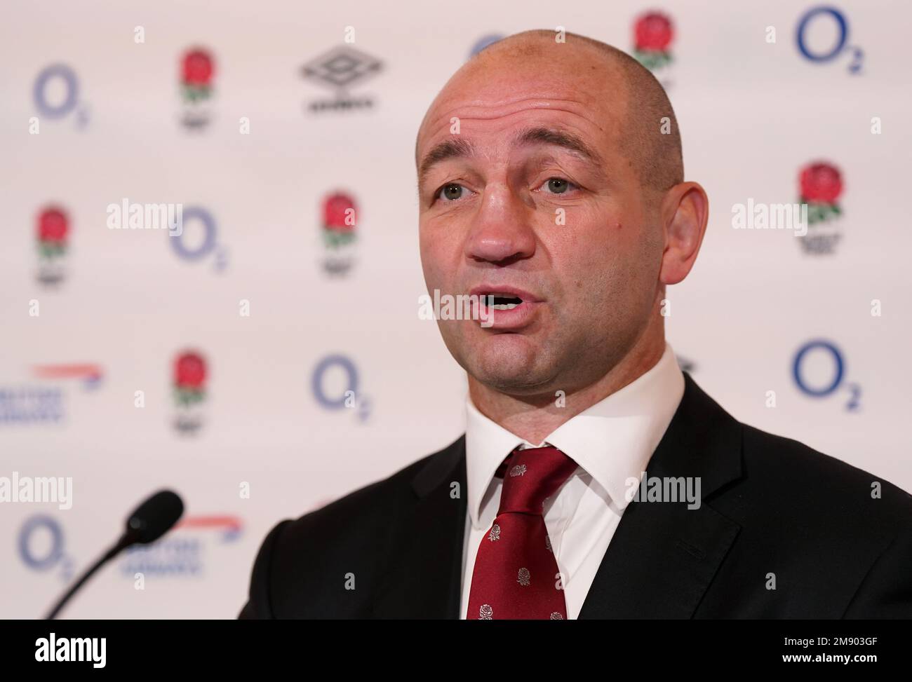 England head coach Steve Borthwick during the squad announcement ahead ...
