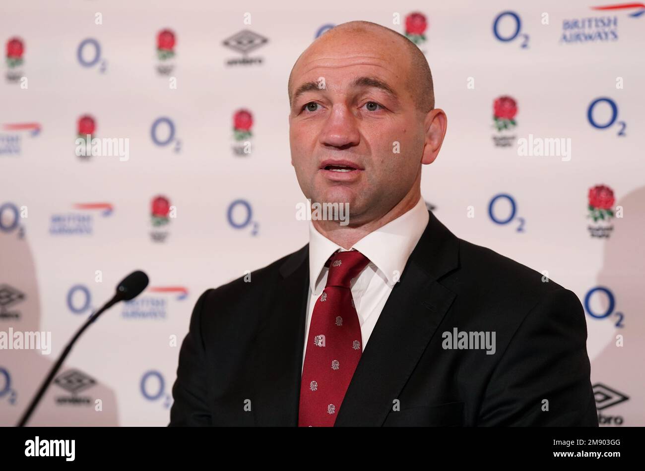 England head coach Steve Borthwick during the squad announcement ahead of the 2023 Guinness Six ...