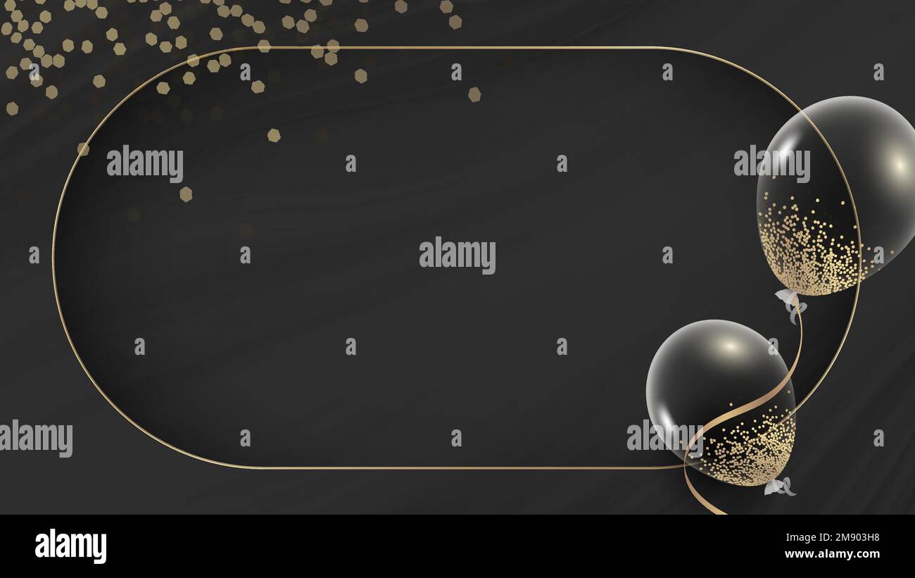 Golden balloons frame design vector Stock Vector Image & Art - Alamy