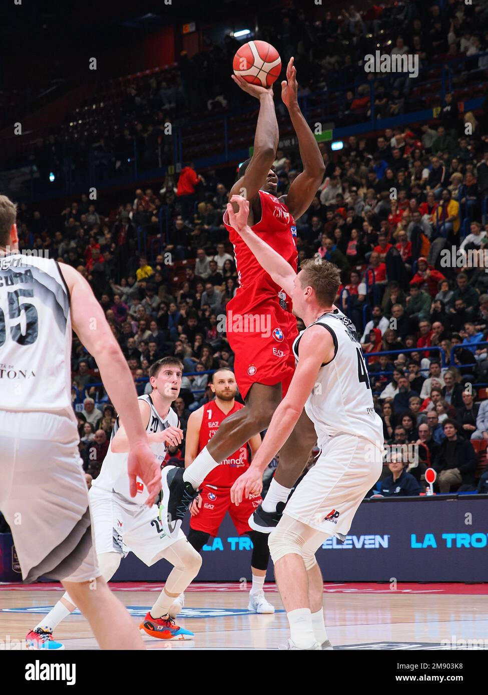 Mediolanum Forum, Milan, Italy, January 15, 2023, Paul Biligha (EA7 ...