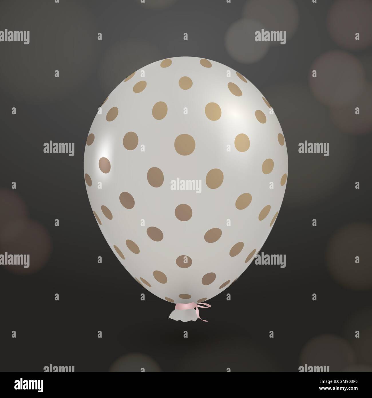White polka dot party balloon vector Stock Vector Image & Art - Alamy