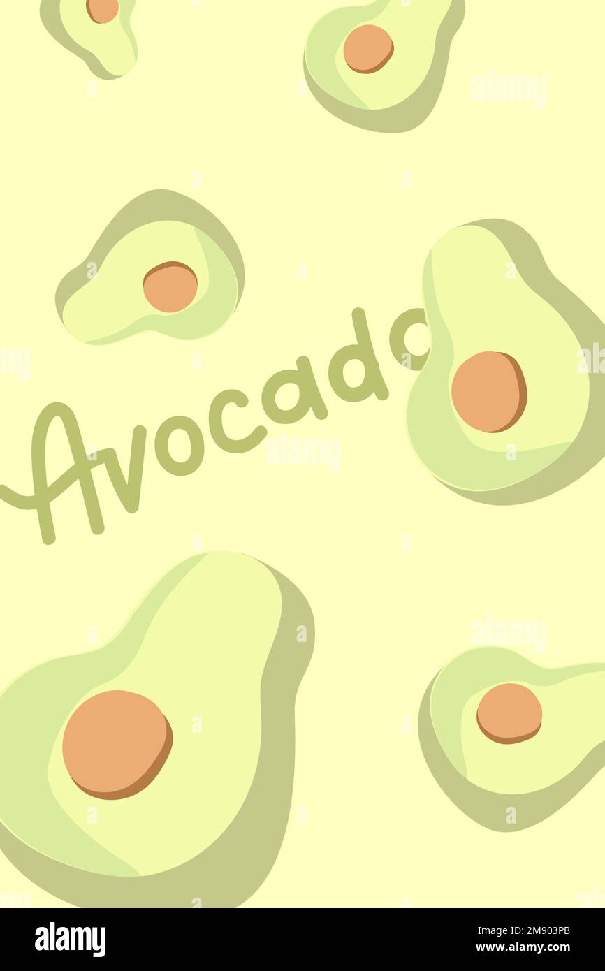 Half avocados background vector Stock Vector Image & Art - Alamy