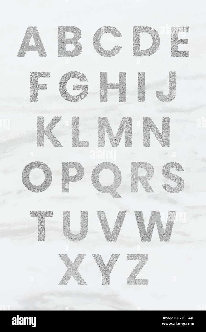 A-Z uppercase alphabet letters sticker collection vector Stock Vector ...