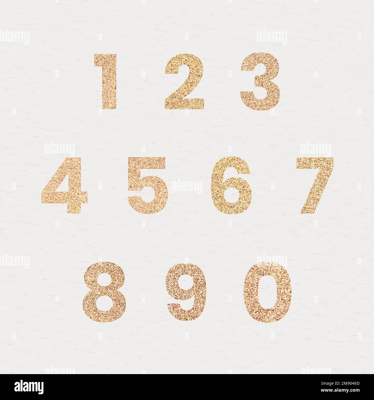 Glitter number collection vector Stock Vector Image & Art - Alamy