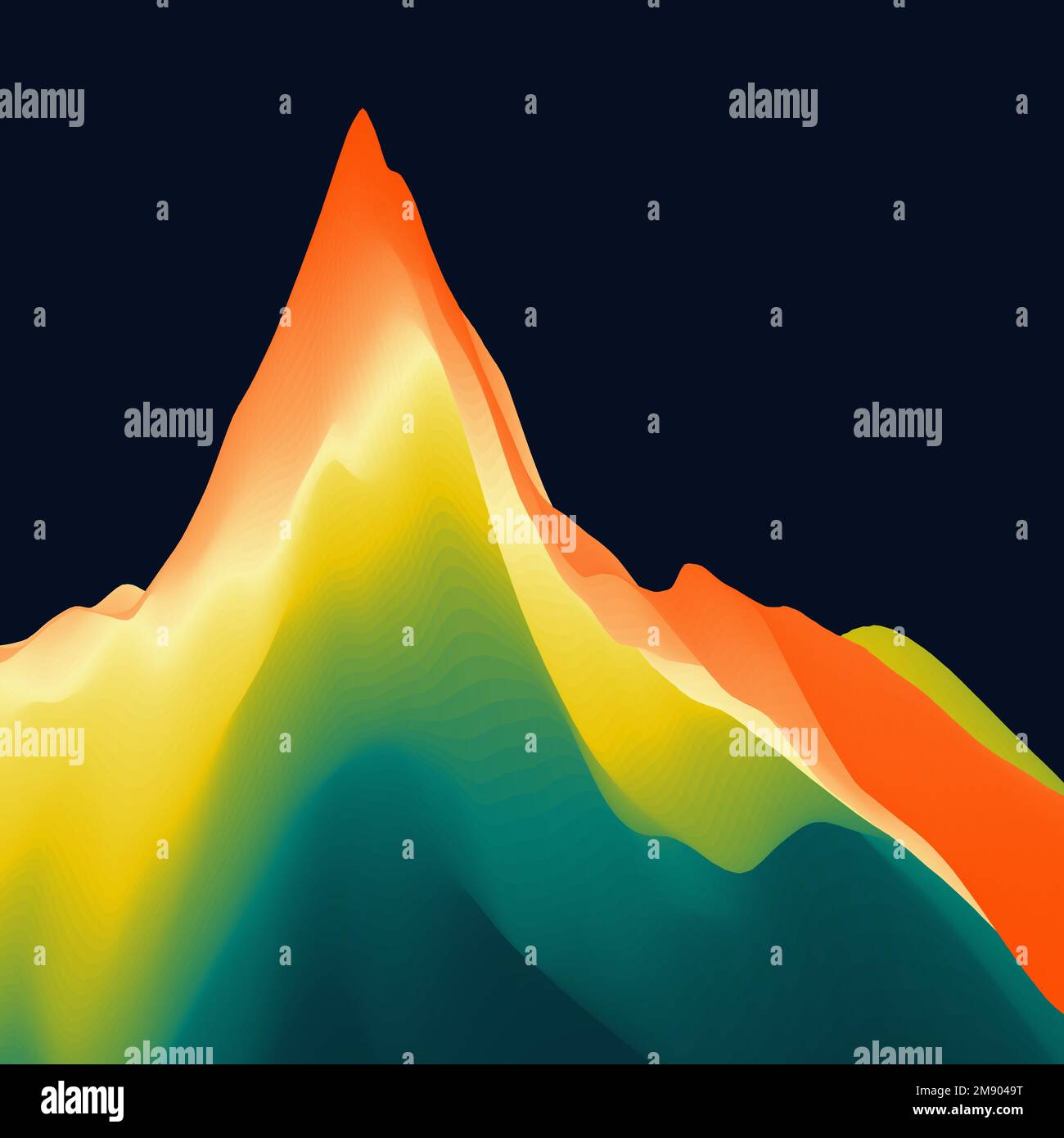 Mountain Landscape. Mountainous Terrain. Vector Illustration. Abstract ...