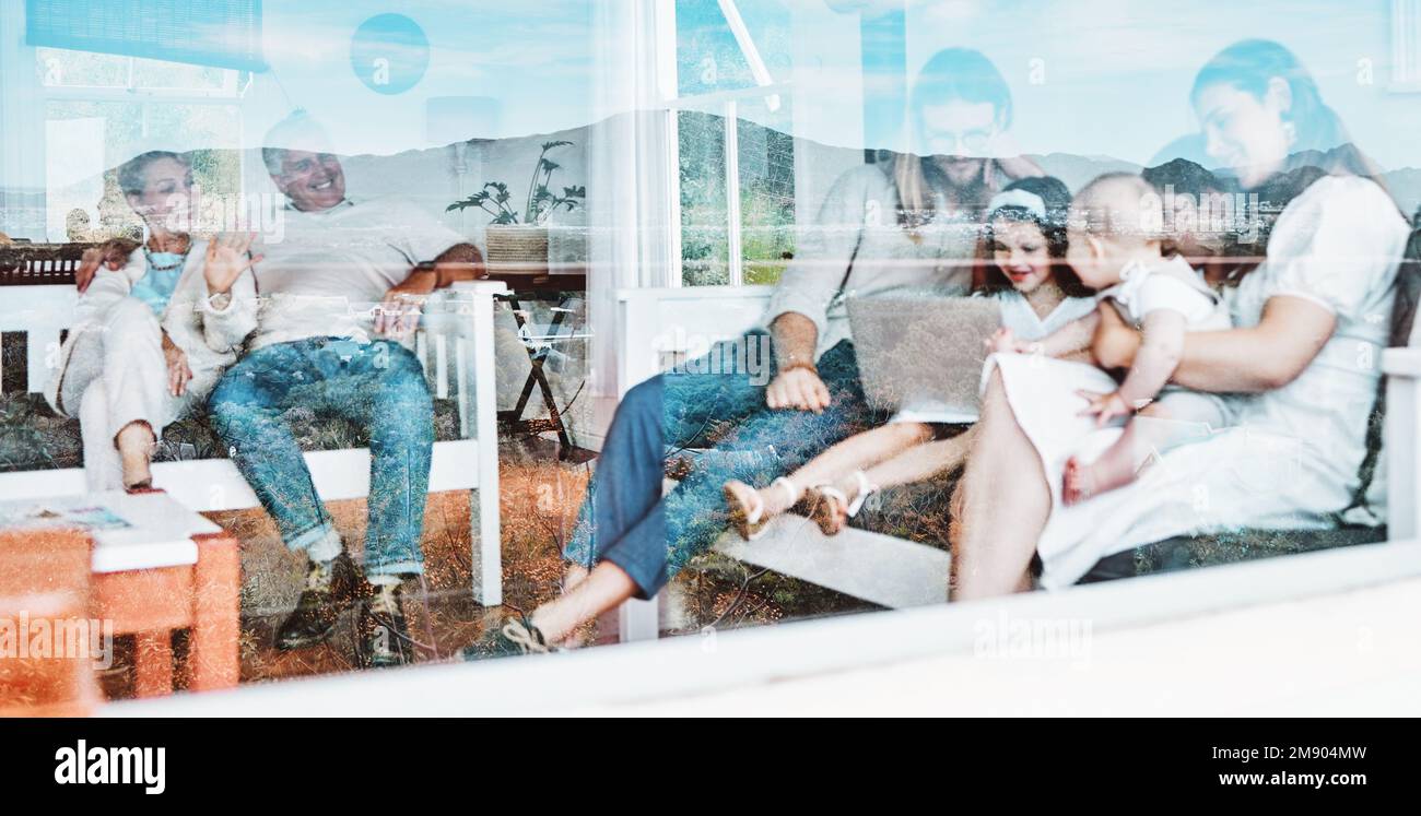 A strong family bond. a beautiful family bonding at home Stock Photo ...