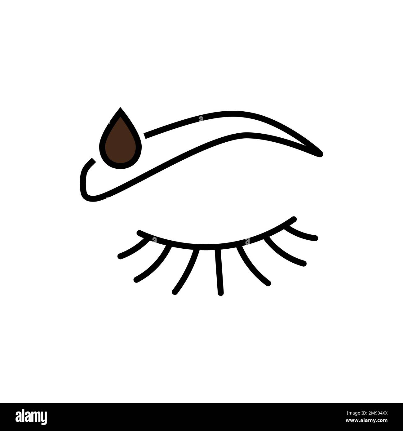 natural eyebrow color icon vector. natural eyebrow sign. isolated ...
