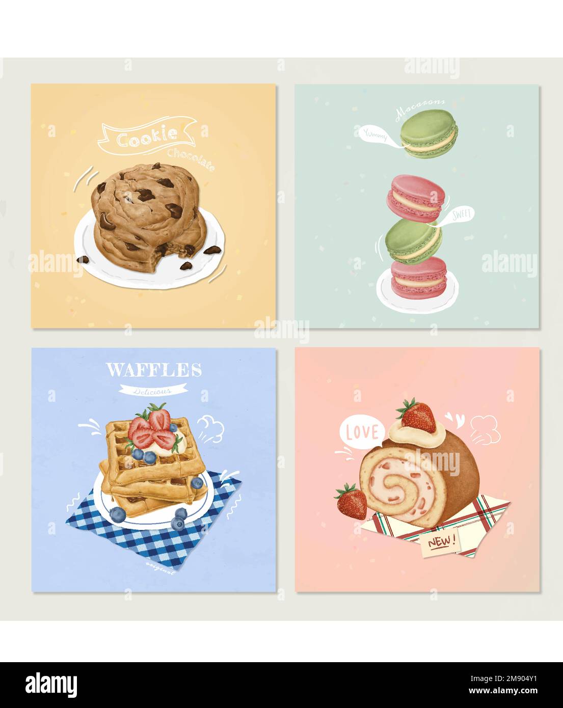 Hand drawn gourmet cookie Stock Vector Images - Alamy
