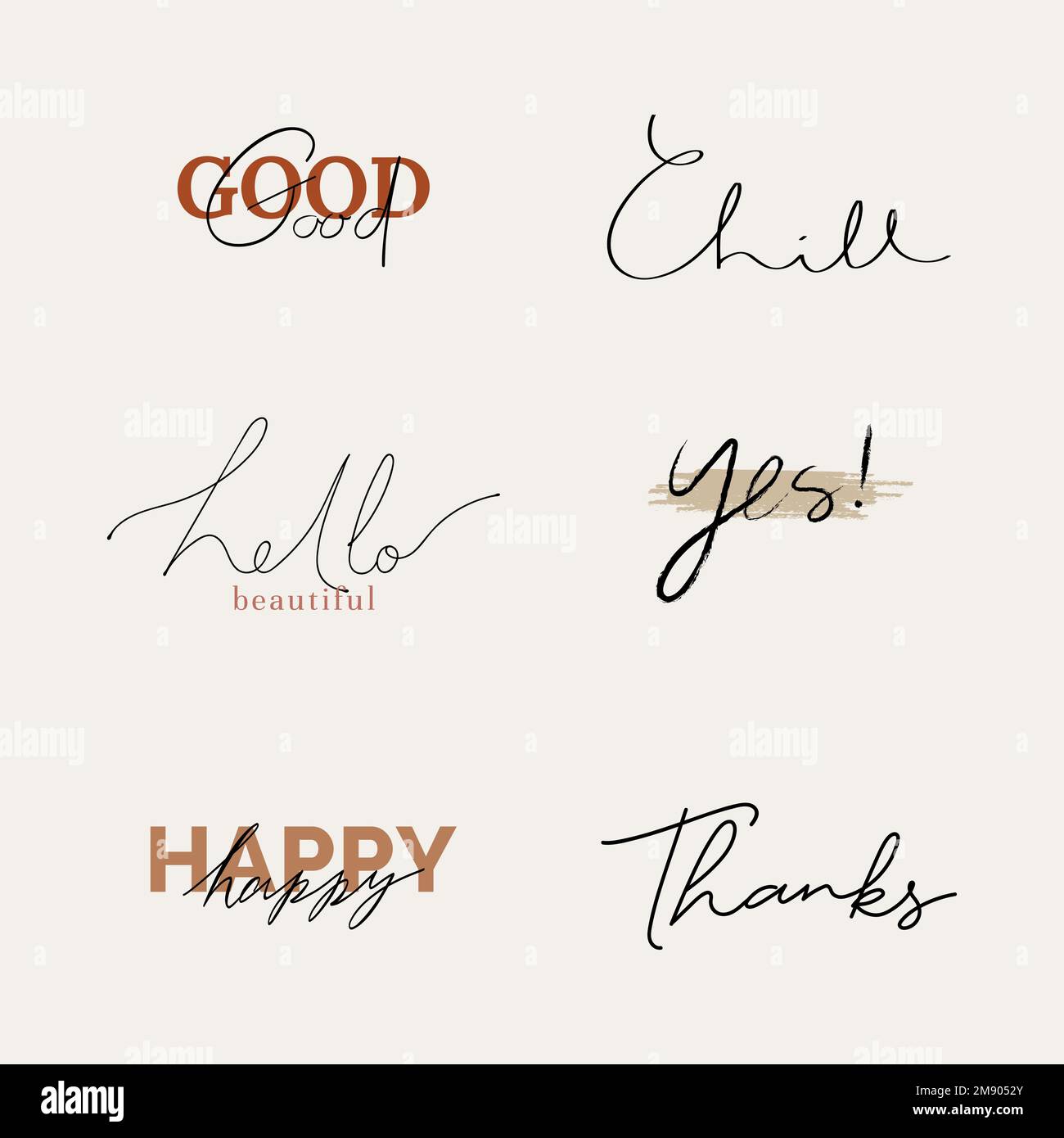 Motivational Words In Minimal Handwritten Typography Vector Stock motivational-words-in-minimal-handwritten-typography-vector-stock