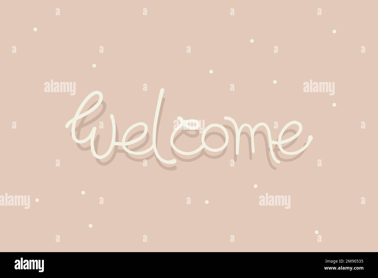 Welcome text on a beige background vector Stock Vector Image & Art - Alamy