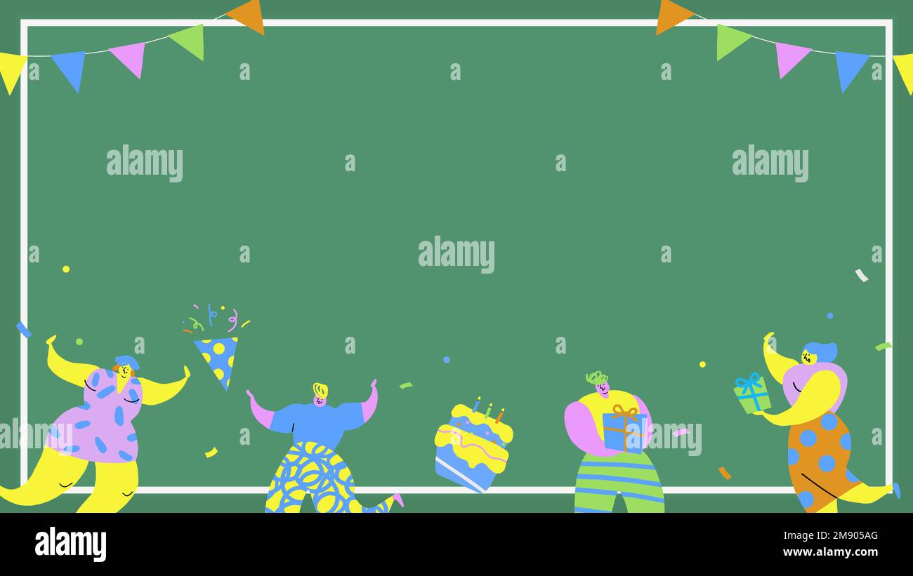 Friends celebrating a birthday party background vector Stock Vector ...