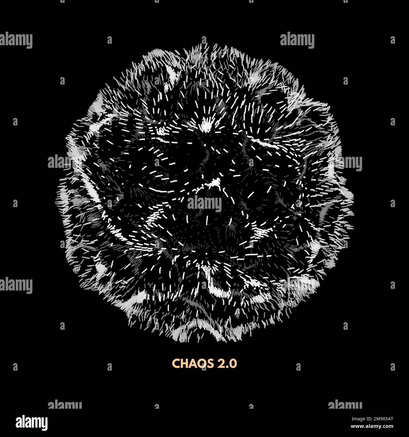 3d Abstract Sphere Array With Dynamic Particles Modern Science And