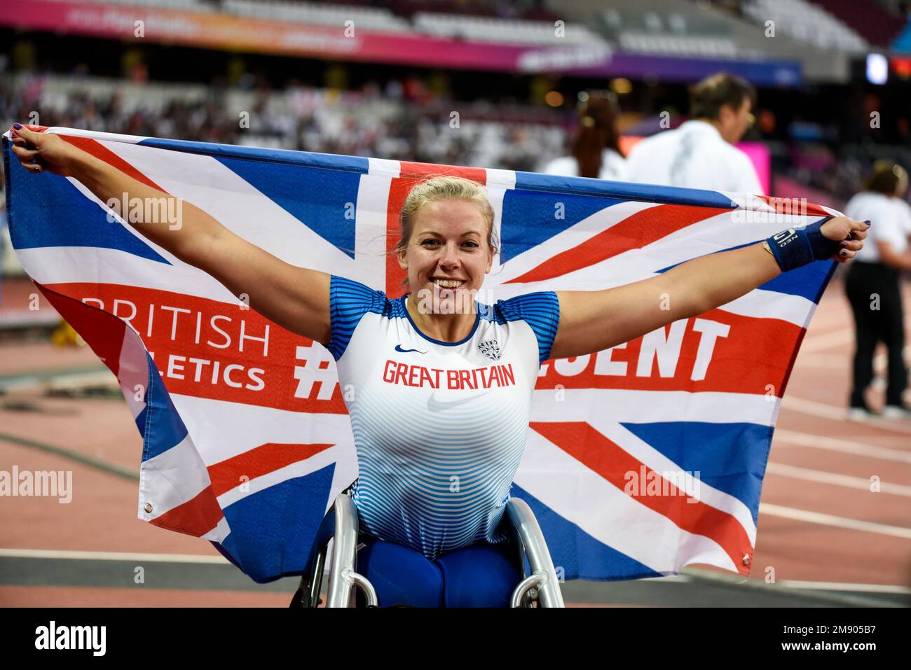 Hannah Cockroft, wheelchair athlete, after winning gold T34 400m at the ...