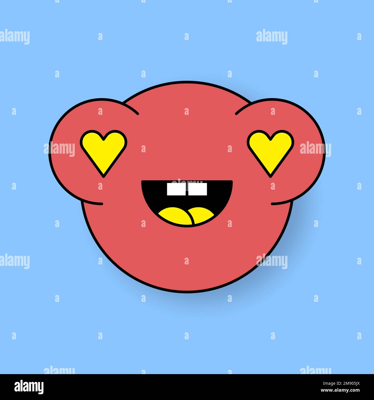 Funky red goldfish emoji sticker vector Stock Vector Image & Art - Alamy