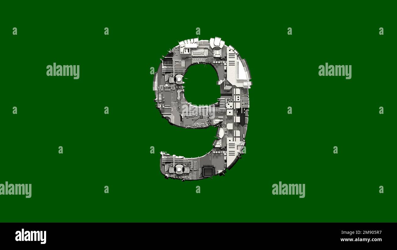 Number 9 key hi-res stock photography and images - Alamy