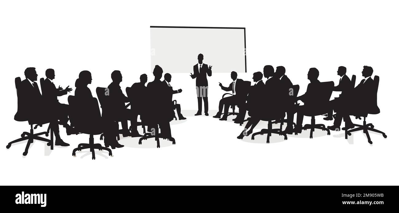 Marketing team discussion Stock Vector Images - Alamy