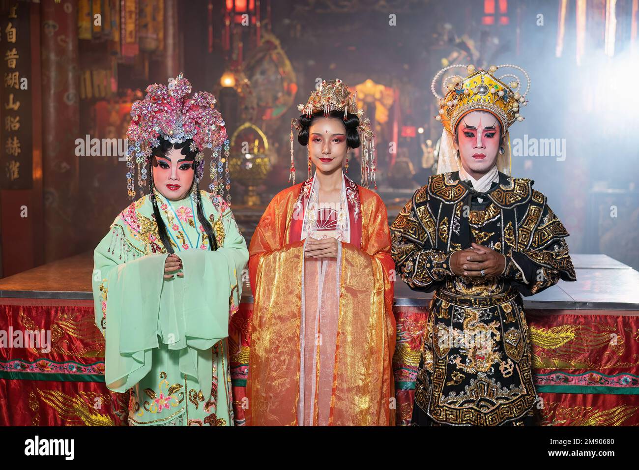 Chinese opera traditional dress in temple translation language is ...