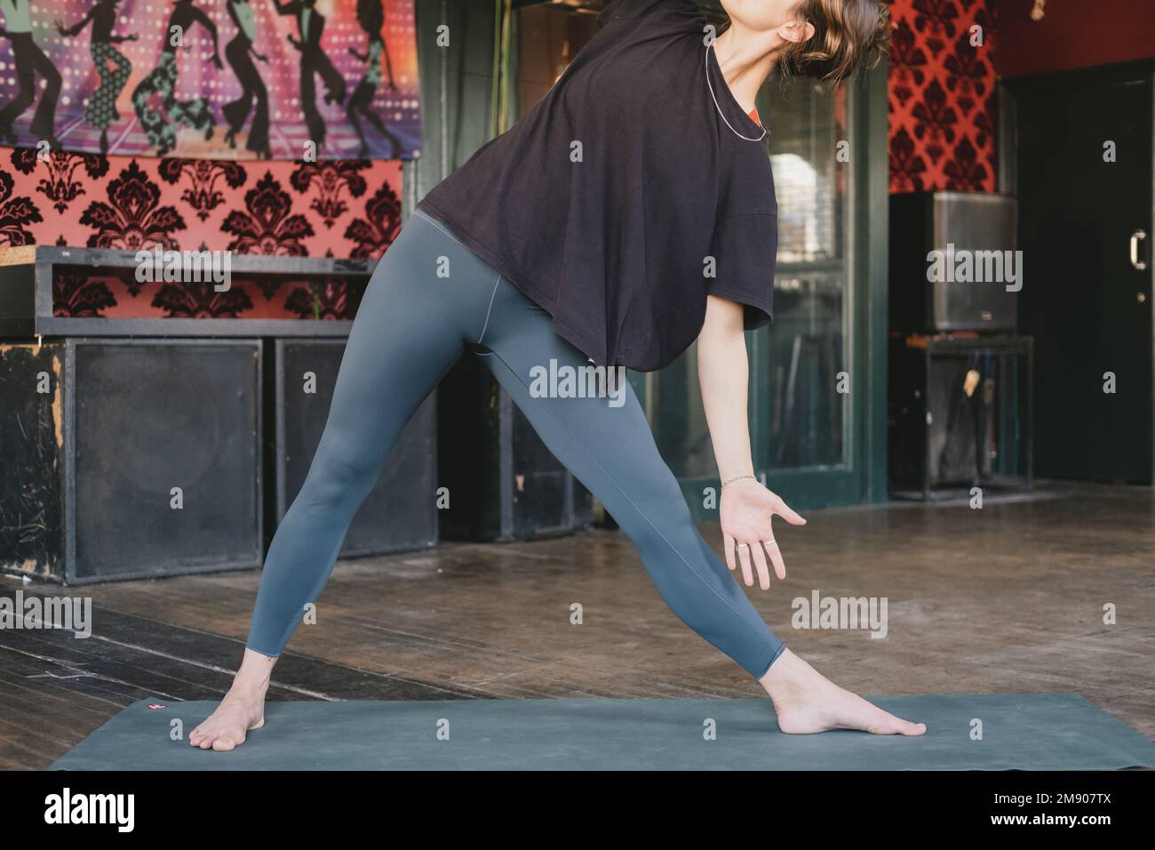 Close-up photo of an unrecognizable young adult woman yogi and new ...