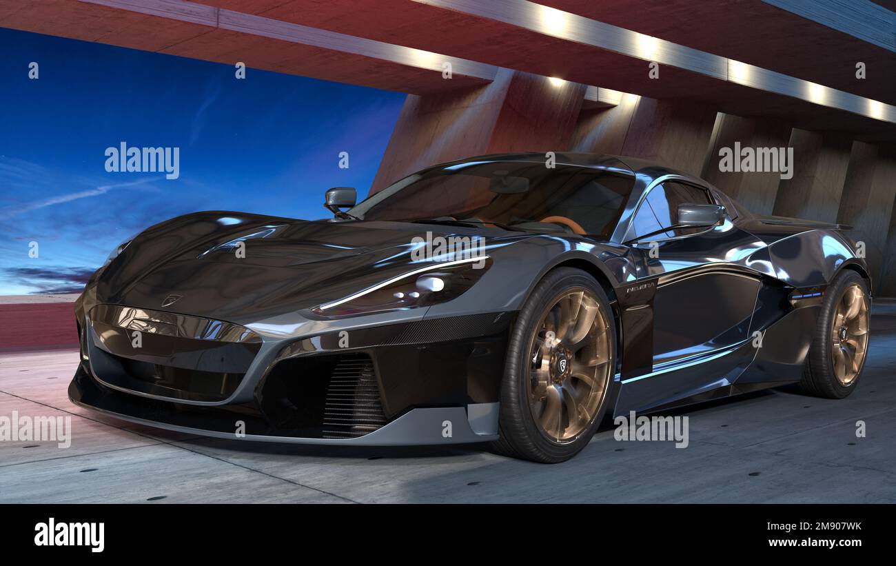 Rimac Nevera fastest electric vehicle in the world Stock Photo - Alamy