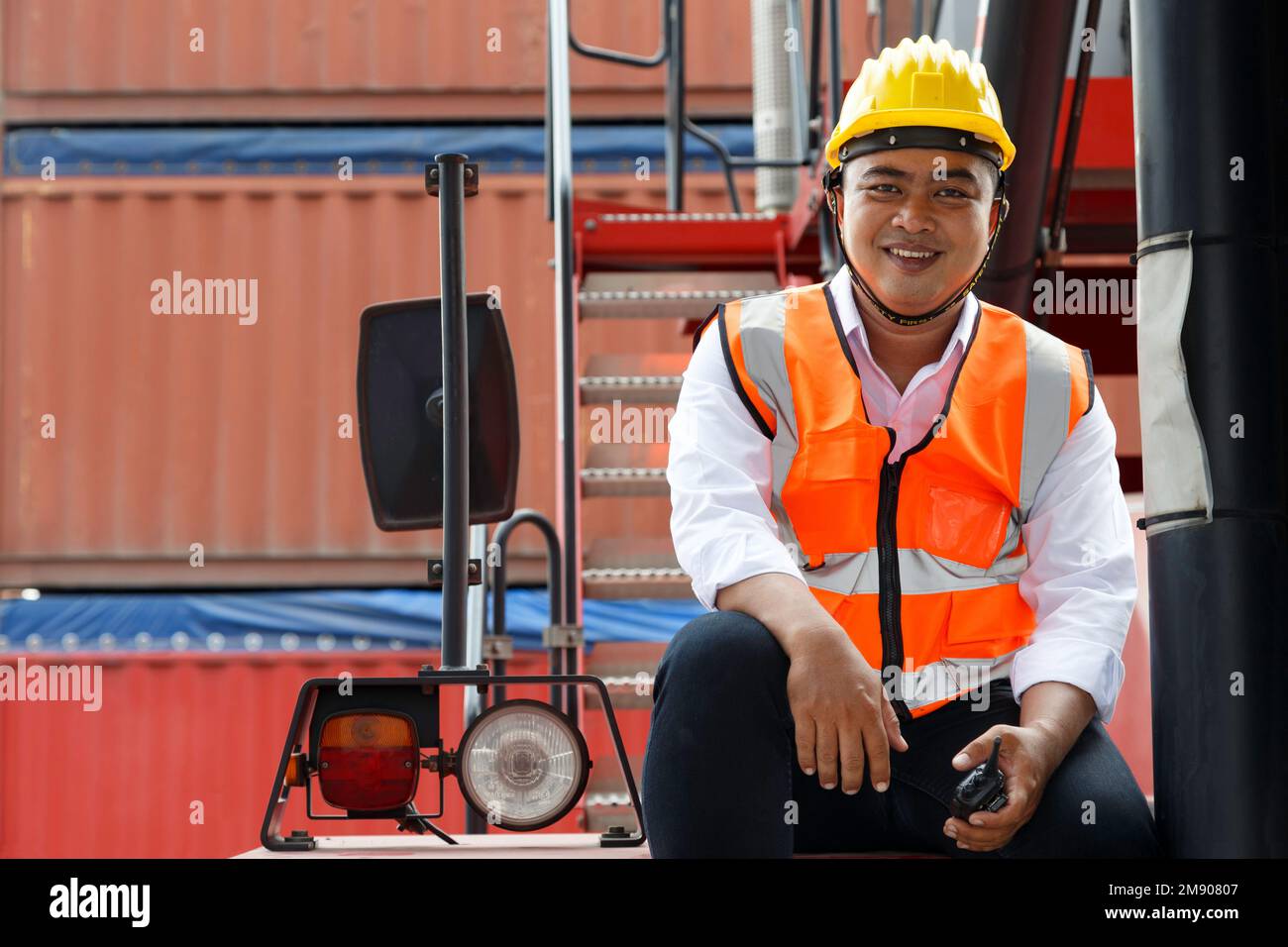 Safety at work stairs hi-res stock photography and images - Alamy