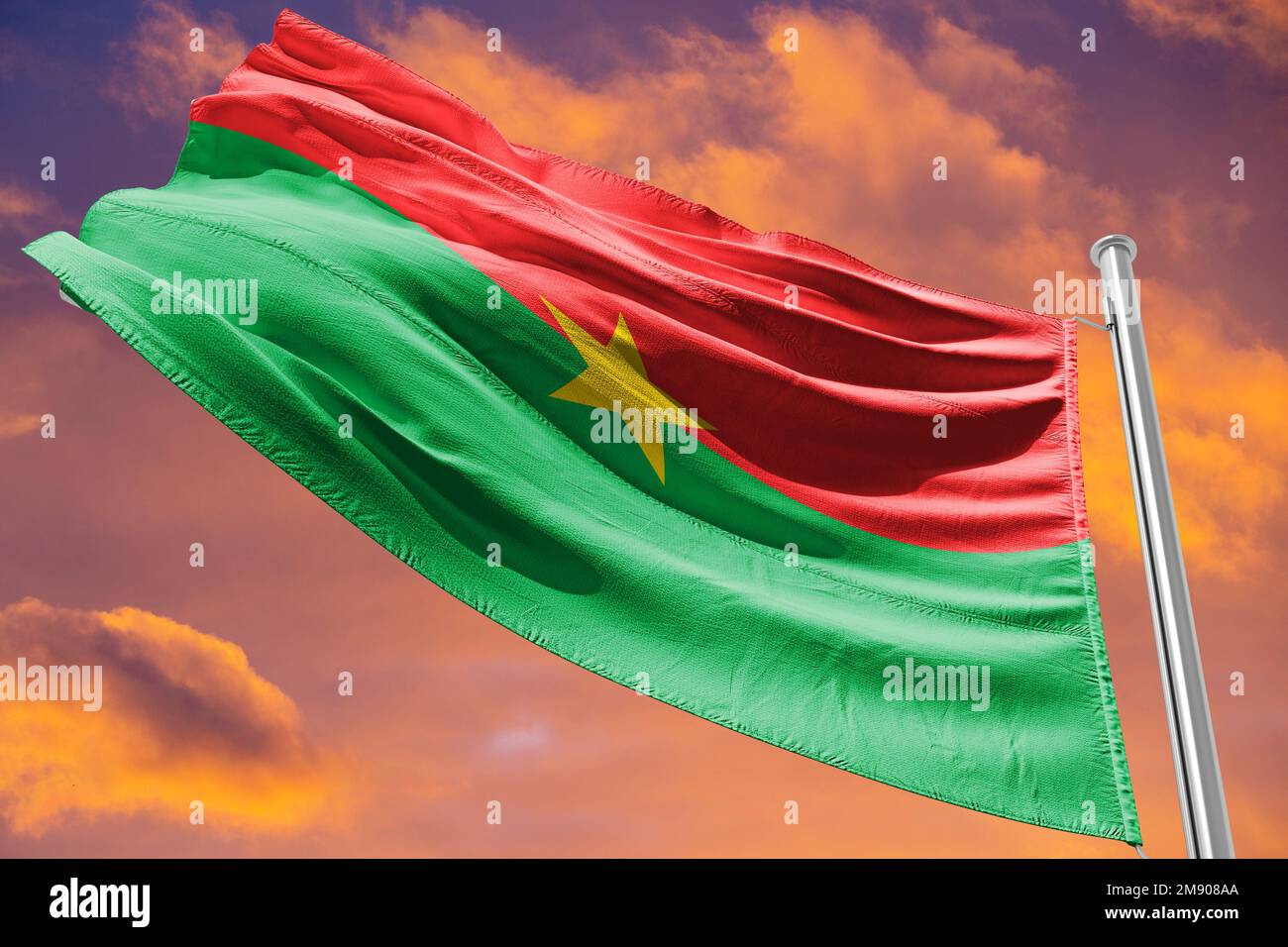 Flag of Burkina Faso backgrounds Stock Photo - Alamy