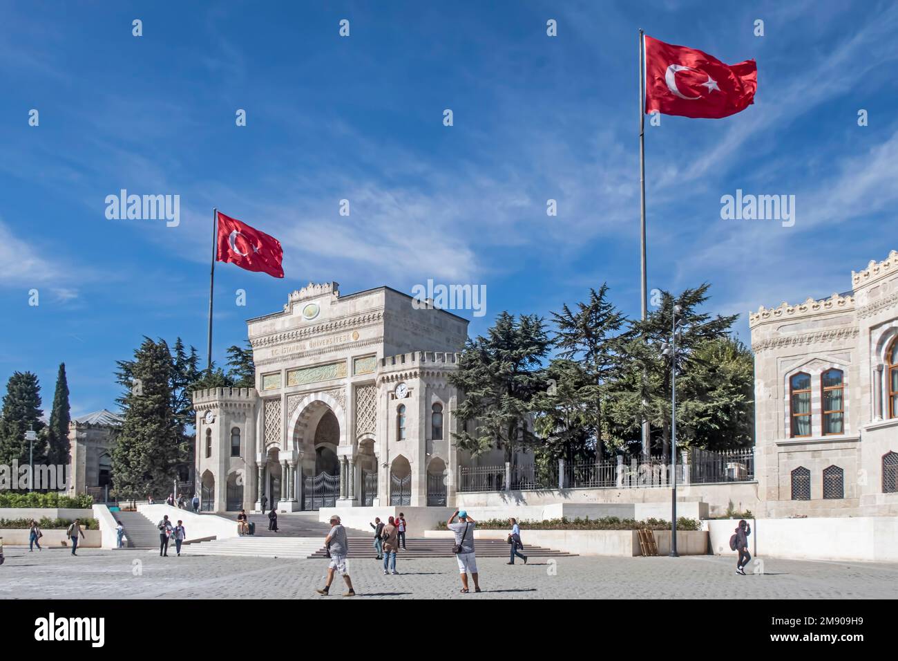 The blue sky over Beyazit square in Istanbul, Turkey Stock Photo - Alamy