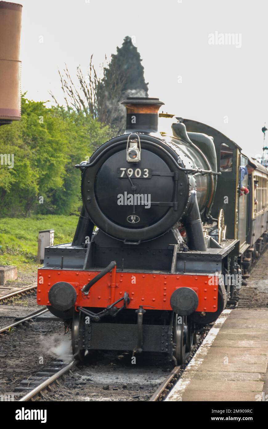 A 1949-built steam train, Modified Hall class 4-6-0*, No.7903 Foremarke ...