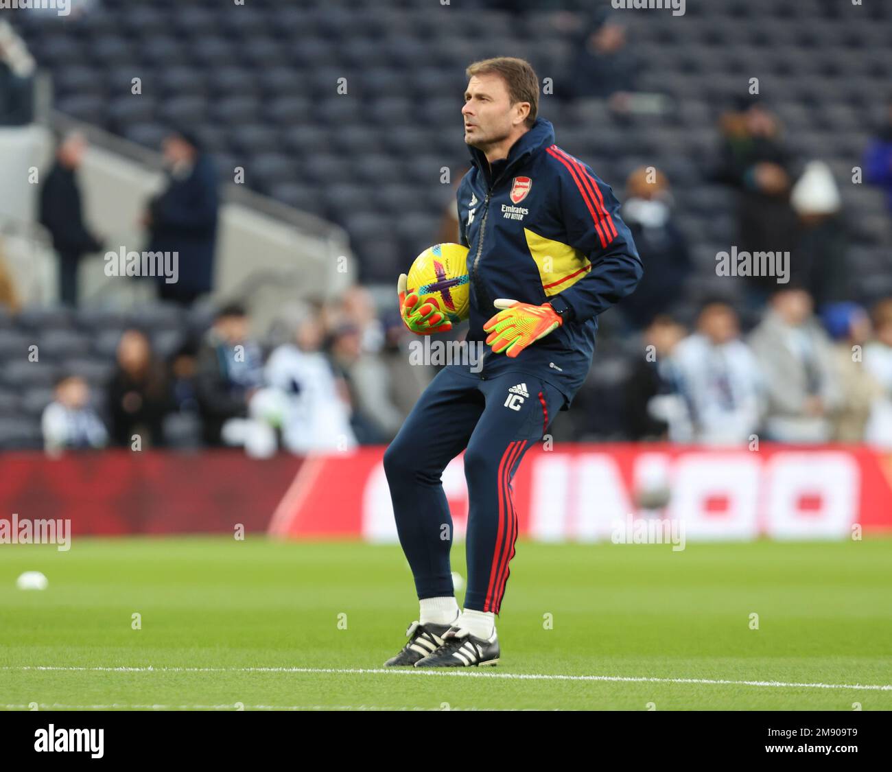 Goalkeeping coach I–aki Ca–a Pavon of Arsenal during the English ...