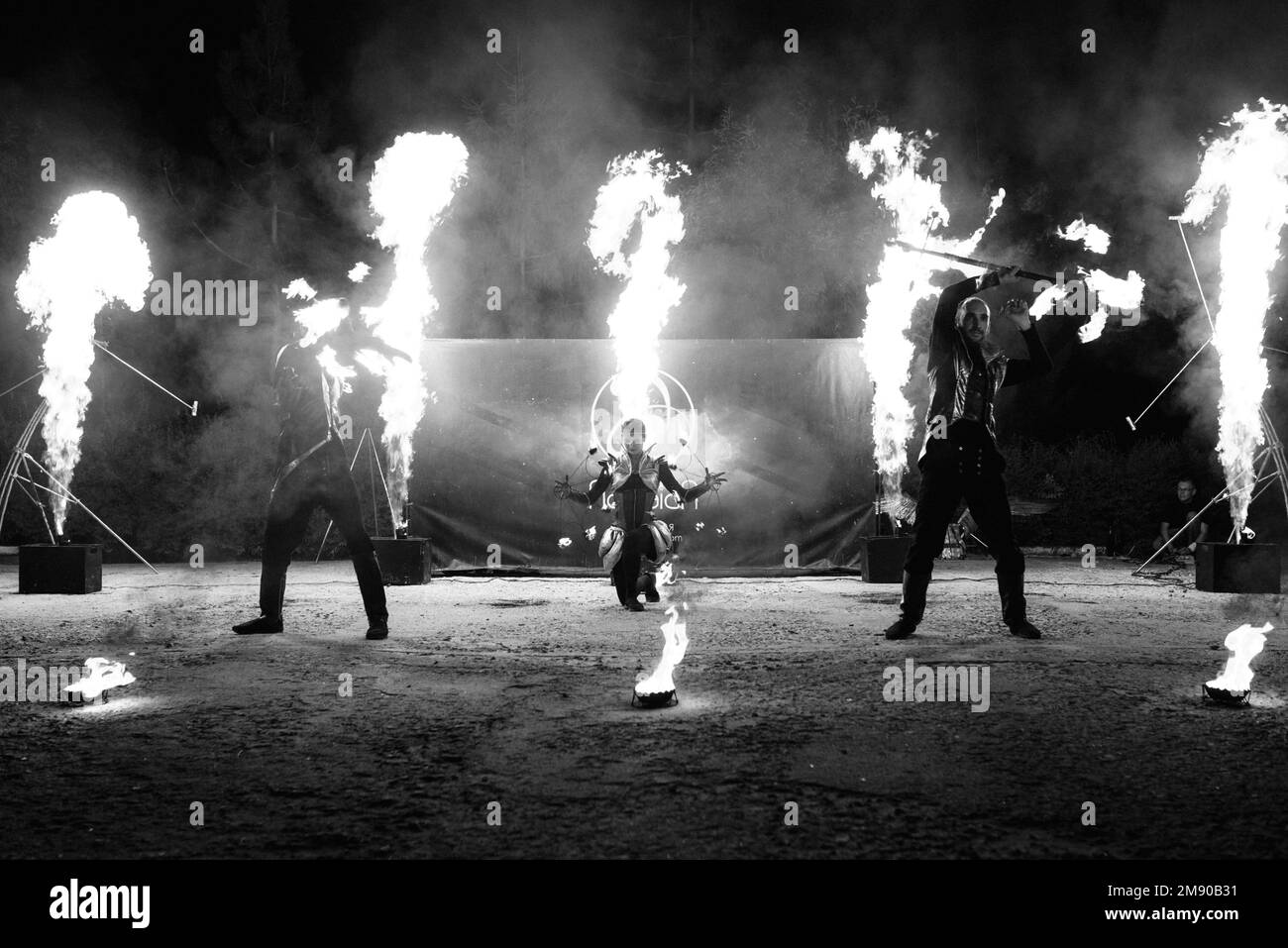 Fiery orange Black and White Stock Photos & Images - Alamy