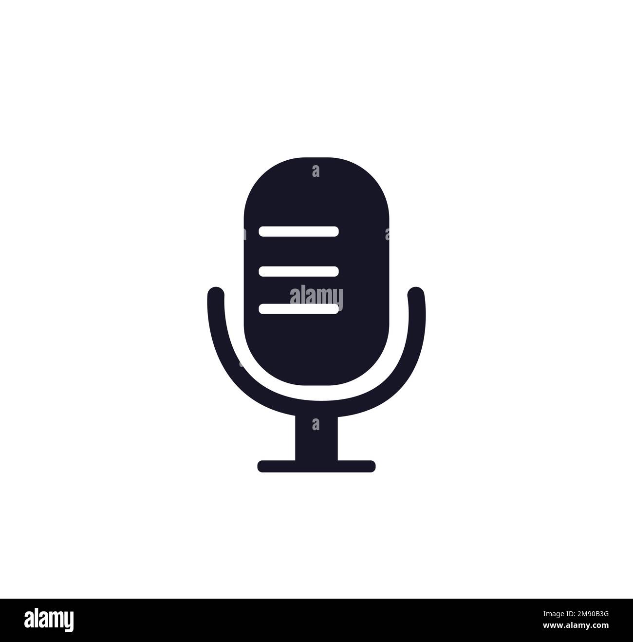 Black microphone on stand icon Stock Vector Image & Art - Alamy