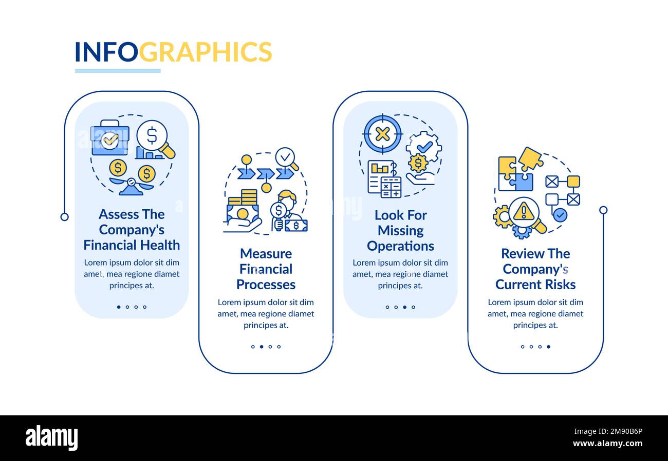 Determining Treasury Management Need Blue Rectangle Infographic Template Stock Vector Image