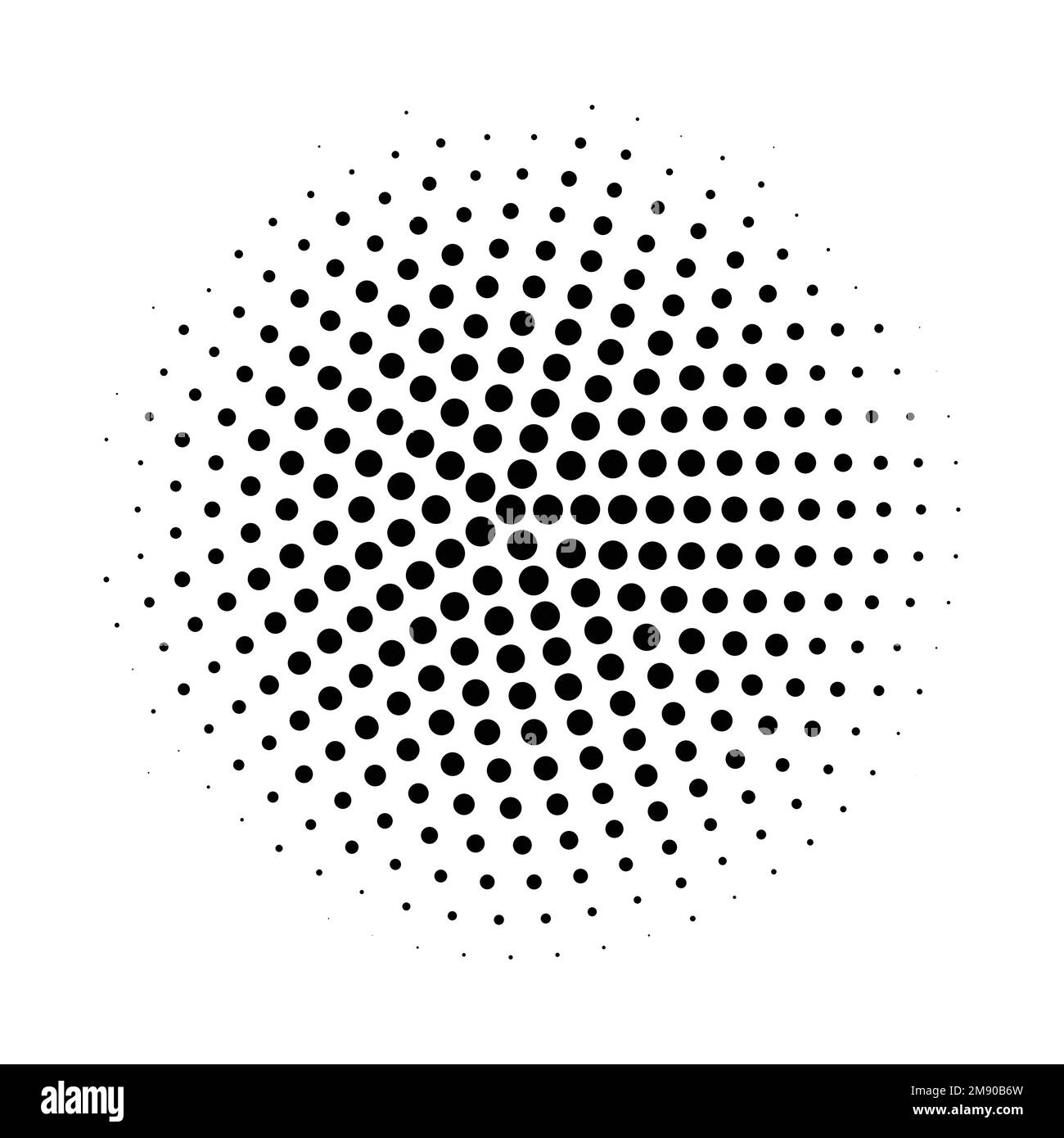 Dotted dots circular spiral Cut Out Stock Images & Pictures - Alamy