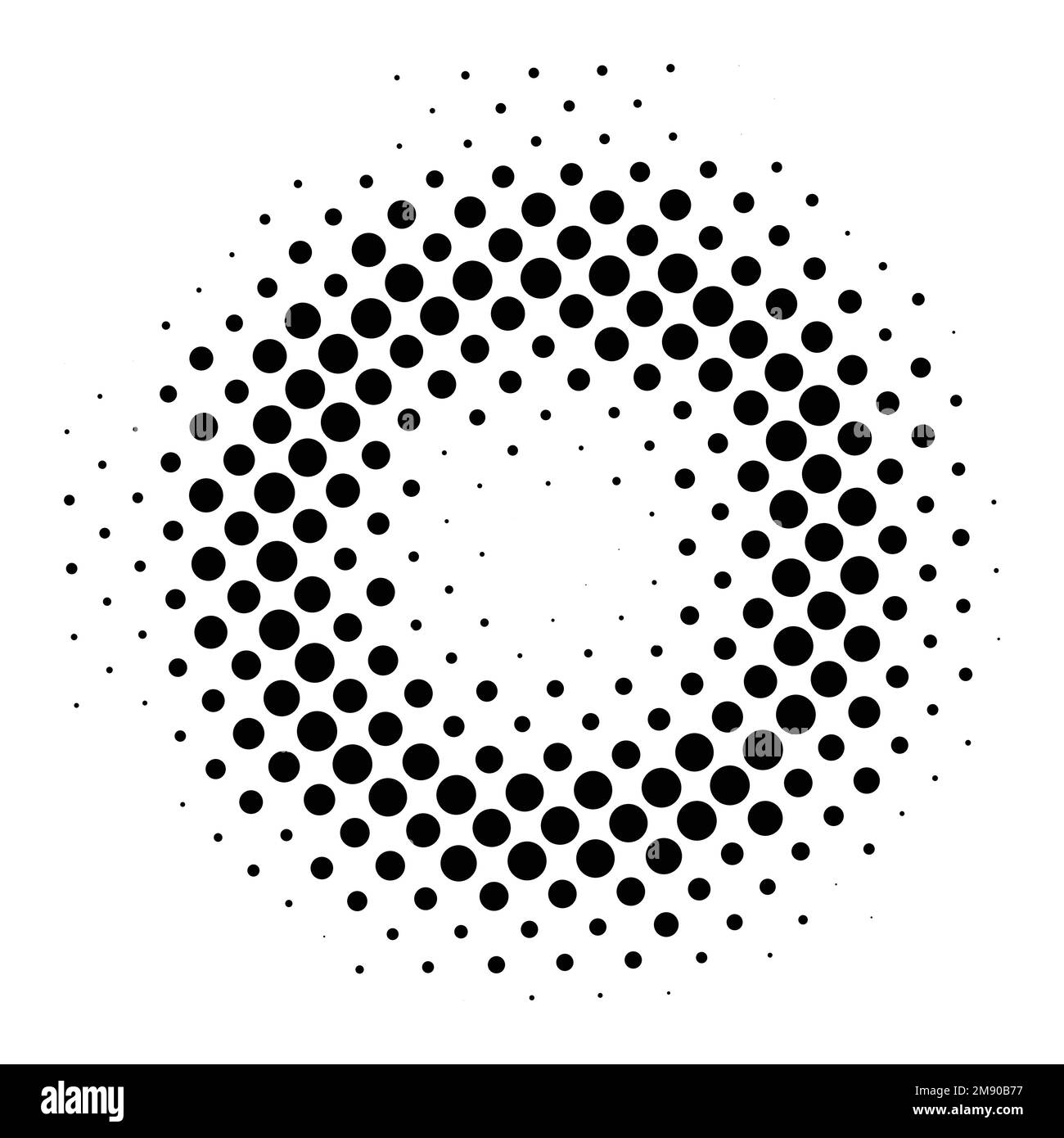 Round frame of large and small halftone dots Stock Vector Image & Art ...